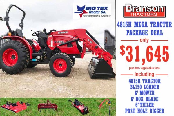 Best Tractors Packages Deals In Texas | Branson Tractors | TYM Tractors | Bad Boy Mowers ...
